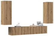 Nástěnné TV skříňky 4 ks dub artisan kompozitní 3328948