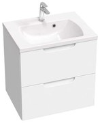 Ravak Classic II - Umyvadlová skříňka 59x45x58 cm, 2 zásuvky, lesklá bílá X000001476