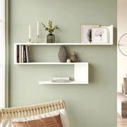 ZUBER nástěnná police, bílá