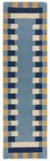Modrý ručně tkaný vlněný běhoun 60x230 cm Kai Wool Border – Flair Rugs