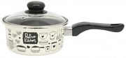 Rendlík metalac kónický smaltovaný rendlík s bakelitovou ručkou a poklicí retro kitchen, 16 cm, 1,5 l