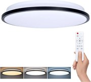 LED stropní světlo s dálkovým ovládáním Jamil nastavitelné - průměr 40 cm, černá