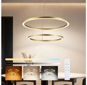 Brilagi - LED Stmívat. lustr na lanku PORTOFINO LED/98W/230V pr. 80 cm zlatá +DO