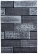 Ayyildiz, Kusový koberec Plus 8007 black, 80x300, šedá, chodba / předsíň