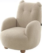 Béžové dětské křesílko z textilie bouclé Rocky – Vipack