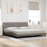 Rám postele bez matrace taupe 200 x 200 cm textil 3310626
