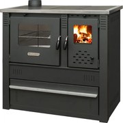 Sporák na tuhé palivo Pro PANONIA Steel, 10 kW, černý, levý vývod