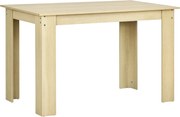 HOMCOM jídelní stůl pro 4-6 osob, obdélníkový, moderní styl, nosnost 50 kg, 120 cm D x 69 cm Š x 75 cm V, dub | Aosom