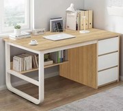 VerDesign MELANY stylový psací stolek, bílá/dub Sonoma