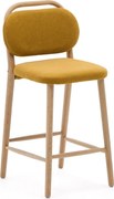 Barová židle v hořčicové barvě (výška sedáku 66 cm) Helda – Kave Home