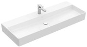 Villeroy & Boch Memento 2.0 - Umyvadlo 120x47 cm, bez přepadu, otvor pro baterii, CeramicPlus, alpská bílá 4A22C2R1