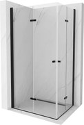 Mexen Lima Duo sprchový kout se skládacími dveřmi 80(dveře) x 70(dveře), 6mm čiré sklo, černý profil, 856-080-070-70-00-02