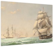 Obraz - Fitz Henry Lane, The United States Frigate President Engaging the British Squadron, reprodukce (70x50 cm)