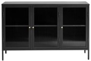 Černá kovová vitrína 132x85 cm Bronco – Unique Furniture