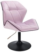 LuxuryForm DESIGN Otočná židle MILANO MAX VELUR na černém talíři - levandule