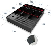 Schubladeneinsatz Kosmetikeinsatz COMBI