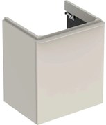 Geberit Smyle Square - Umyvadlová skříňka, 54x43x62 cm, 1 dvířka, panty vlevo, pískově šedá 500.366.JL.1