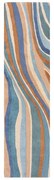 Modrý ručně tkaný vlněný běhoun 60x230 cm Abstract Flow – Flair Rugs