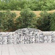 Klenuté gabionové koše 6 ks 300x30x60/80 cm pozinkované železo 3146489