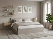 Postel SOFIA 180 x 200 cm, kašmírově béžová Rošt: S lamelovým roštem, Matrace: Matrace Coco Maxi 20 cm