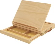 Vinsetto easel přenosný stojan studio easel skládací a úhlově nastavitelný se zásuvkou z přírodního bukového dřeva pro kreativní projekty | Aosom.de