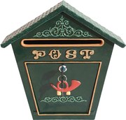 Poštovní schránka Albert, zelená (36 x 9 x 38 cm )