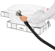 Sada 2 bílých úložných boxů pod postel s vakuovým obalem Compactor XLarge Underbed Life, 105 x 15,5 cm