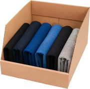 KARTON PAK Úložné boxy na oblečení, organizéry do skříně EKO KARTON 27x40x21 - zkosený