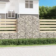Klenutý gabionový koš 150 x 50 x 160/180 cm pozinkované železo 153458