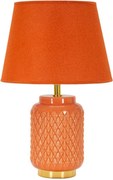 Oranžová keramická stolní lampa s textilním stínidlem (výška 44 cm) – Mauro Ferretti