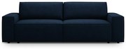 Tmavě modrá rozkládací pohovka z textilie bouclé 247 cm Jodie – Micadoni Home