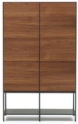 Hnědá skříň v dekoru ořechu 97,5x160x40 cm Vedrana – Kave Home