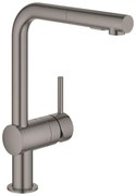 Grohe Minta - Dřezová baterie s výsuvnou sprškou, kartáčovaný Hard Graphite 30274AL0