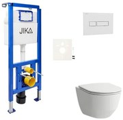 Cenově zvýhodněný závěsný WC set Jika do lehkých stěn / předstěnová montáž + WC Laufen SIKOJSL1