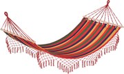 Outsunny závěsná houpací síť weatherproof UV-odolná 2 x 1 m do 120 kg směs bavlny a polyesteru | Aosom