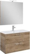 Koupelnová sestava s umyvadlem Ceramia Lea 81,4x55x41,7 cm dub LEASET80D