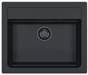 Alveus Atrox - Granitový dřez 59x50 cm, deep black 1149207