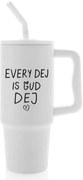 EVERY DEJ IS GUD DEJ - bílý cestovní termohrnek 900 ml