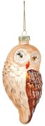 Skleněná ručně vyrobená vánoční ozdoba 13 cm Owl – Sass &amp; Belle