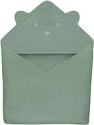 Dětská osuška lionelo muslin hooded towel green forest