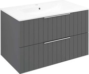 Sapho Cirasa - Umyvadlová skříňka Strip 80x52x46 cm, 2x zásuvka, carina CR801-4141S