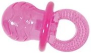Zolux S.A.S. Hračka pes PACIFIER TPR POP dudlík 10cm růžová Zolux