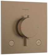 Hansgrohe Ecostat Comfort E - Termostatická baterie pod omítku, pro 2 spotřebiče, kartáčovaný bronz 33716140