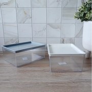 DÓZA NA SUCHÉ POTRAVINY 1 500 ml – vysoká, průhledná | DomaLEP varianta: BÍLÁ