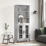 Skříň highboard betonově šedá 69,5x34x180 cm kompozitní dřevo