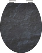 Eisl Sanitär WC prkénko MDF Soft Close Black Stone High Gloss 80535