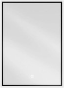 Mexen Erma koupelnové zrcadlo s podsvícením 50 x 70 cm, LED 6000K, proti zamlžování, černý rám - 9814-050-070-611-70