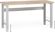 Výškově nastavitelný dílenský stůl G7, buková spárovka, 1700 x 685 x 840-1040 mm