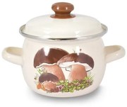 Toro Smaltovaný hrnec s poklicí Houby 5 l, buclatý