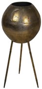 Zlatý dekorativní obal na květiny na 3 nohách – 27x66 cm